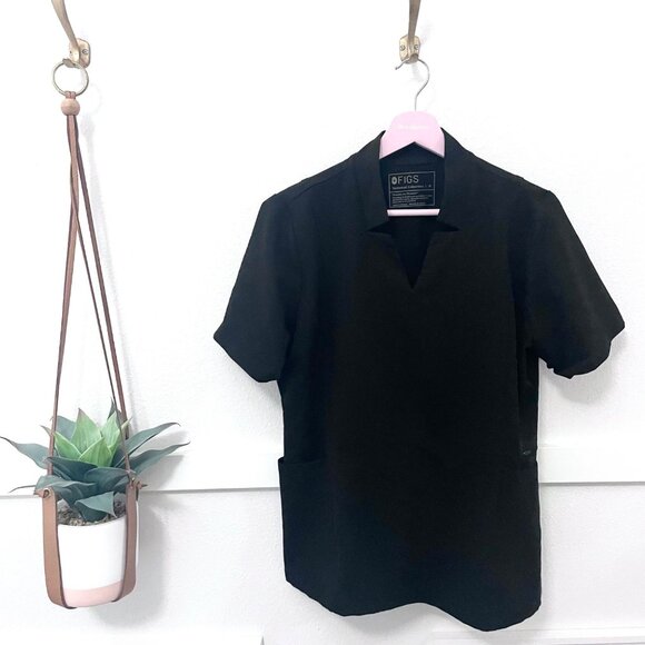 Figs | Tops | Fig Clothing Inala Slim Scrub Top Black Size M W22sw36 ...